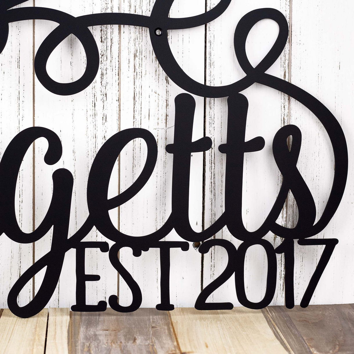 Personalized Metal Cursive Name & Established Year Sign – Refined ...